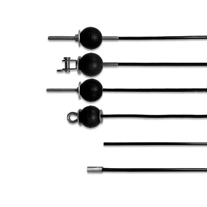 GYM-Seil PVC-Ummantelt schwarz, mit einem Gummi-Kugelstopper